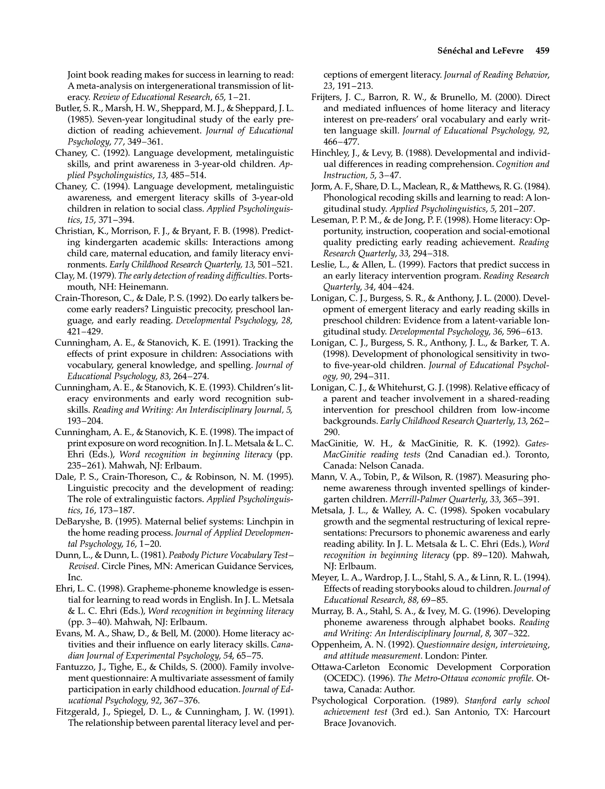 Parental involvement in the development of children's reading skill | PDF