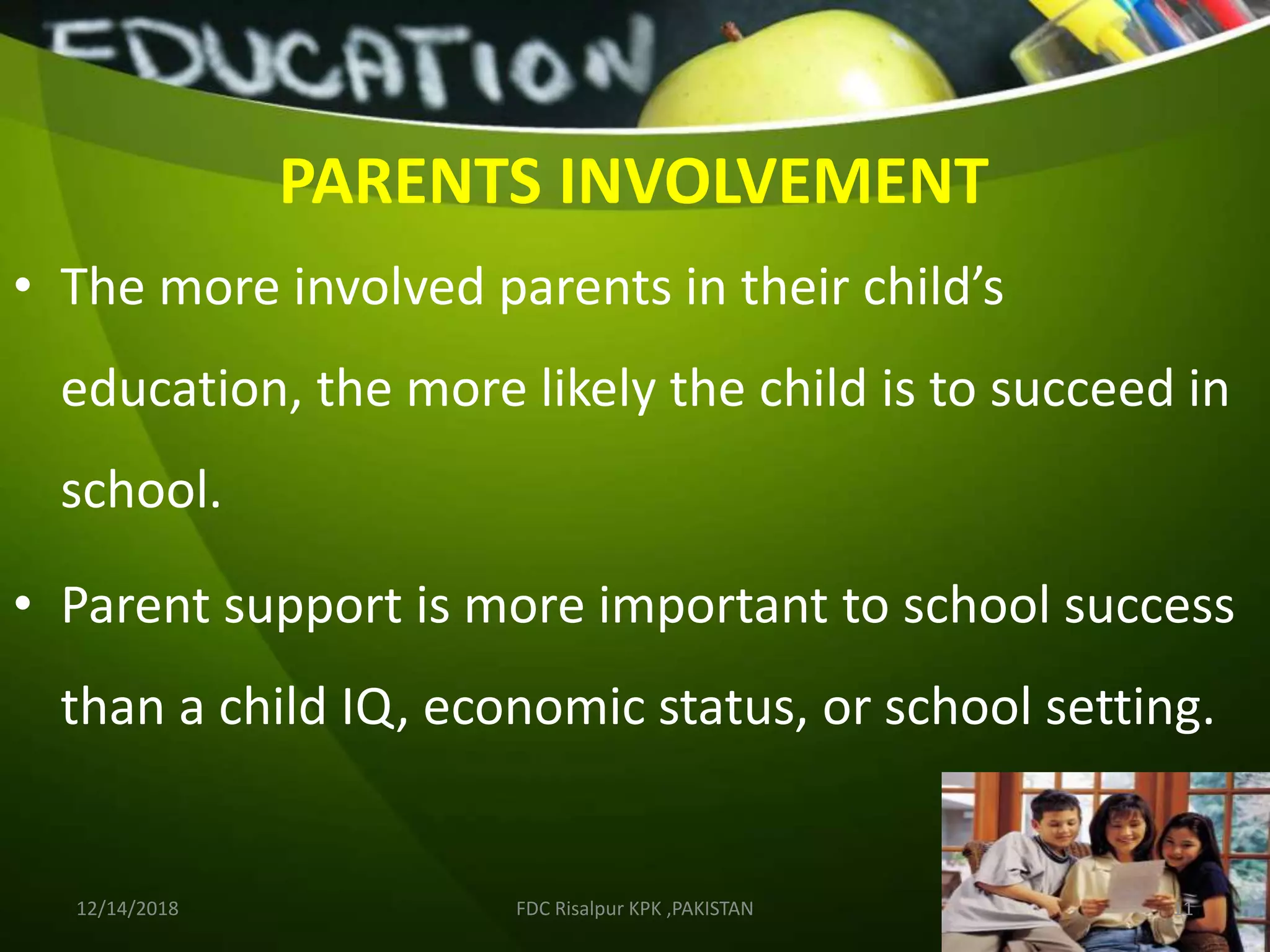 Parental involvement in education | PPTX