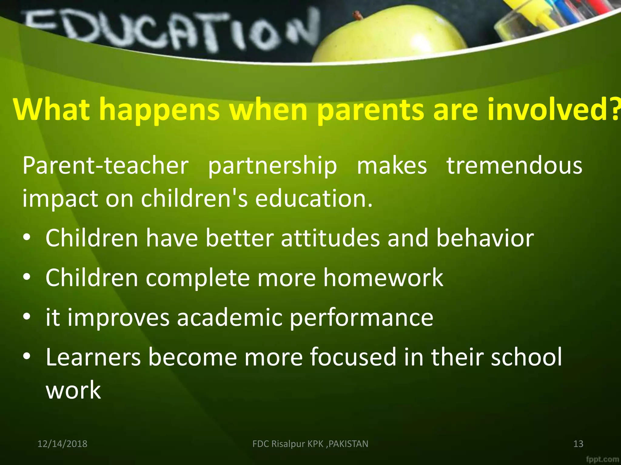 Parental involvement in education | PPTX