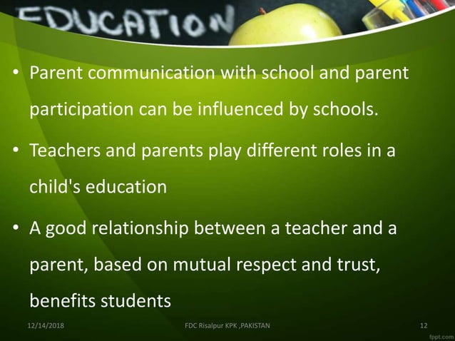 Parental involvement in education | PPTX