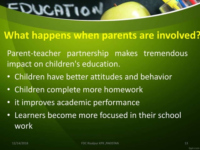 Parental involvement in education | PPTX