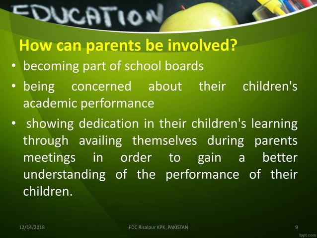 Parental involvement in education | PPTX