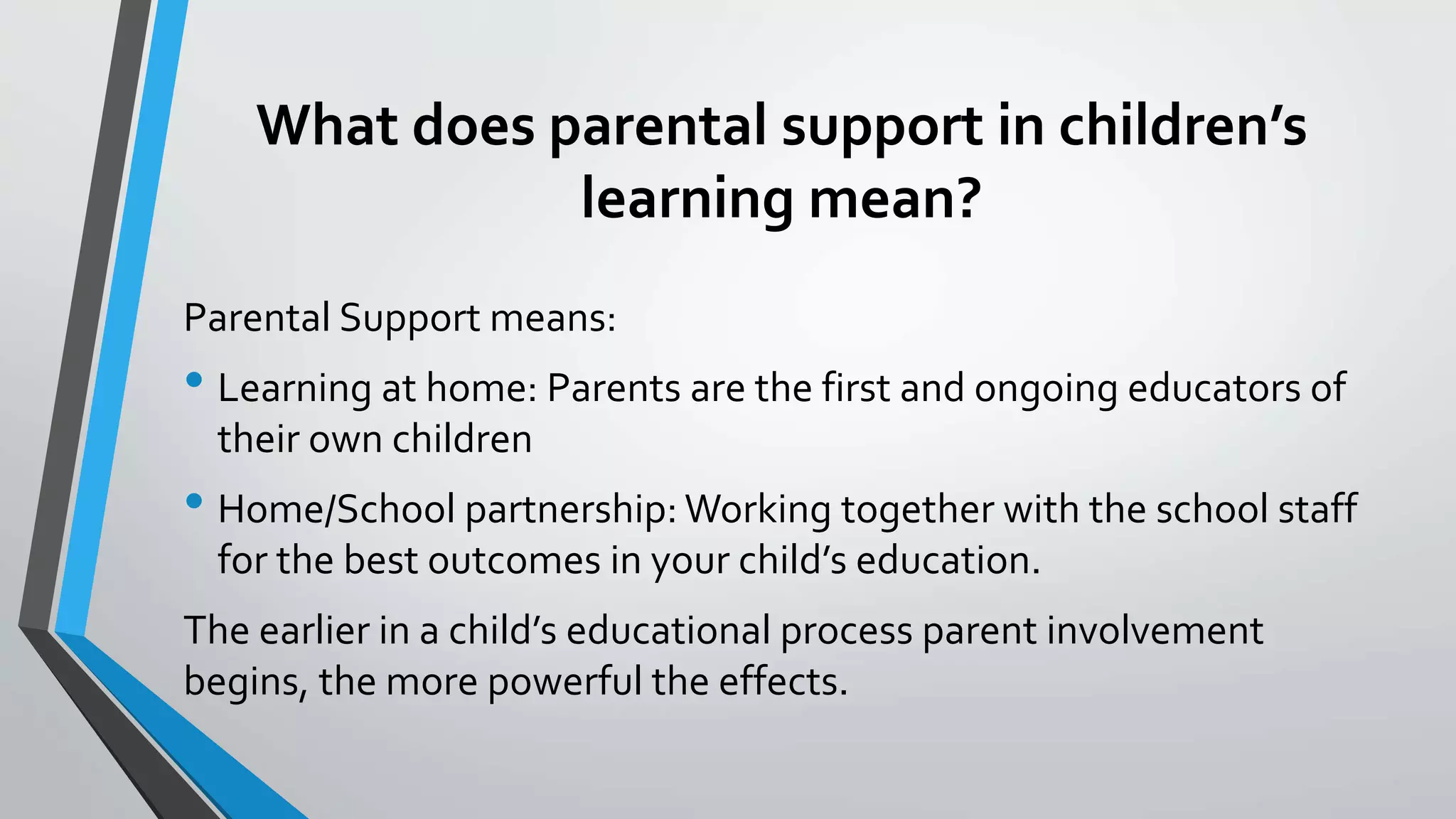 Parental Support In Early Childhood | PPTX