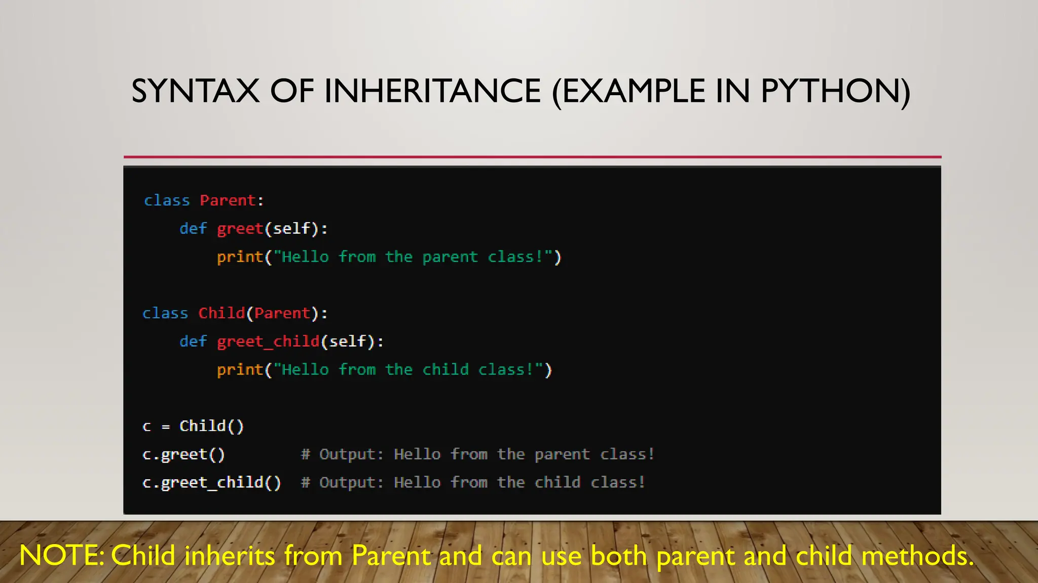 Parent and Child Classes in Object Oriented Programming.pptx Parent and Child Classes in Object Oriented Programming.pptx
