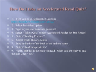 Parent and student guide to accelerated reader | PPT