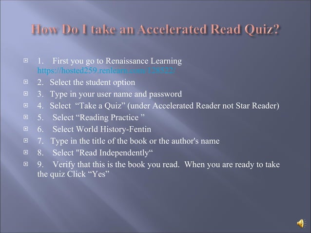Parent and student guide to accelerated reader | PPT