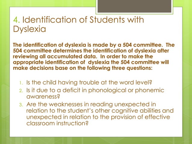 Parent and Educator Information-Dyslexia | PPT