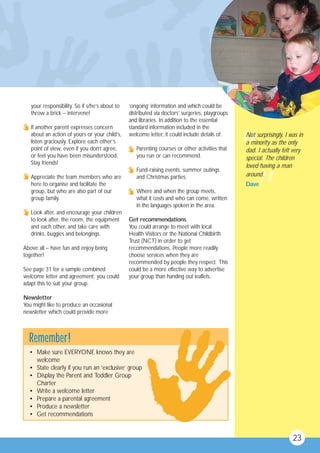 Parent and Toddler Good Practice Guide - MU | PDF