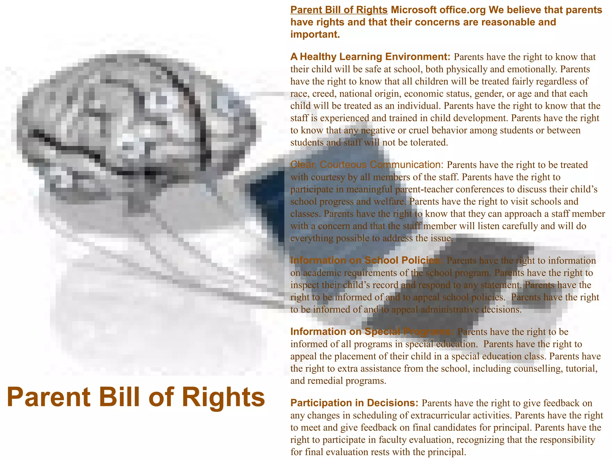Black White Parent Bill of Rights Walmart | PPT
