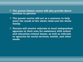 Parent Centers | PPT
