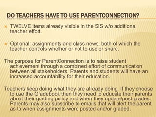 Parent Connection Demonstration | PPT