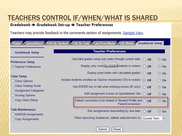 Parent Connection Demonstration | PPT