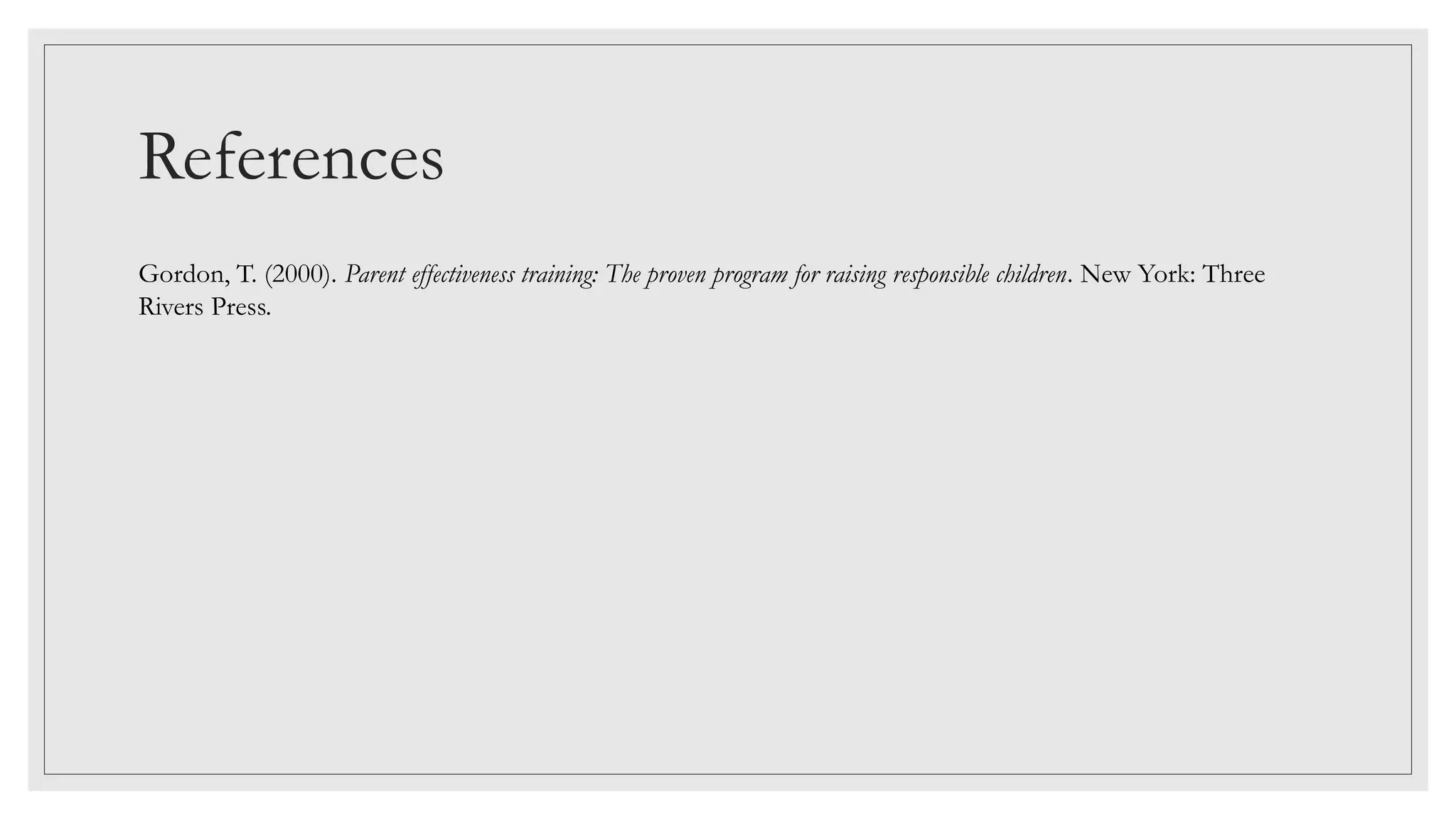 Parent effectiveness training pres | PPTX