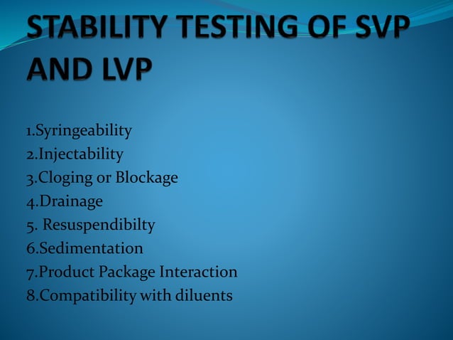 Preparation & stability of large & small volume parentrals | PPTX ...