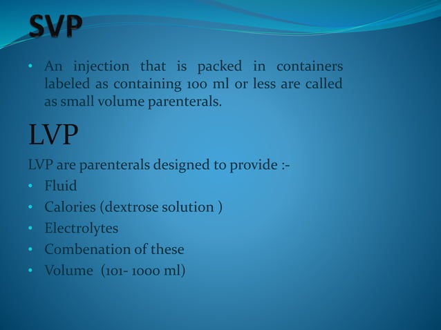 Preparation & stability of large & small volume parentrals | PPTX ...