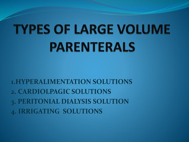 Preparation & stability of large & small volume parentrals | PPTX ...
