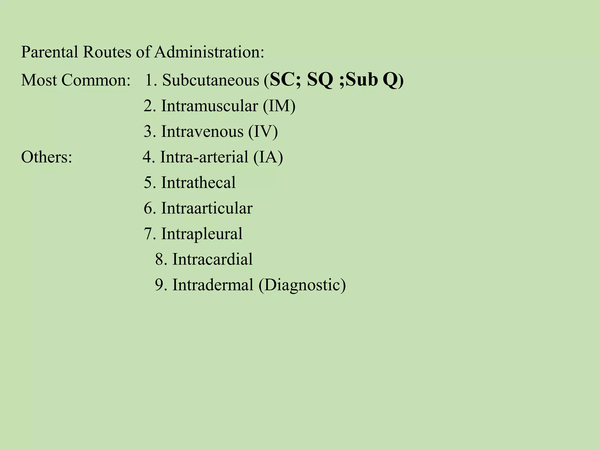 Parenteral drug delivery | PPT