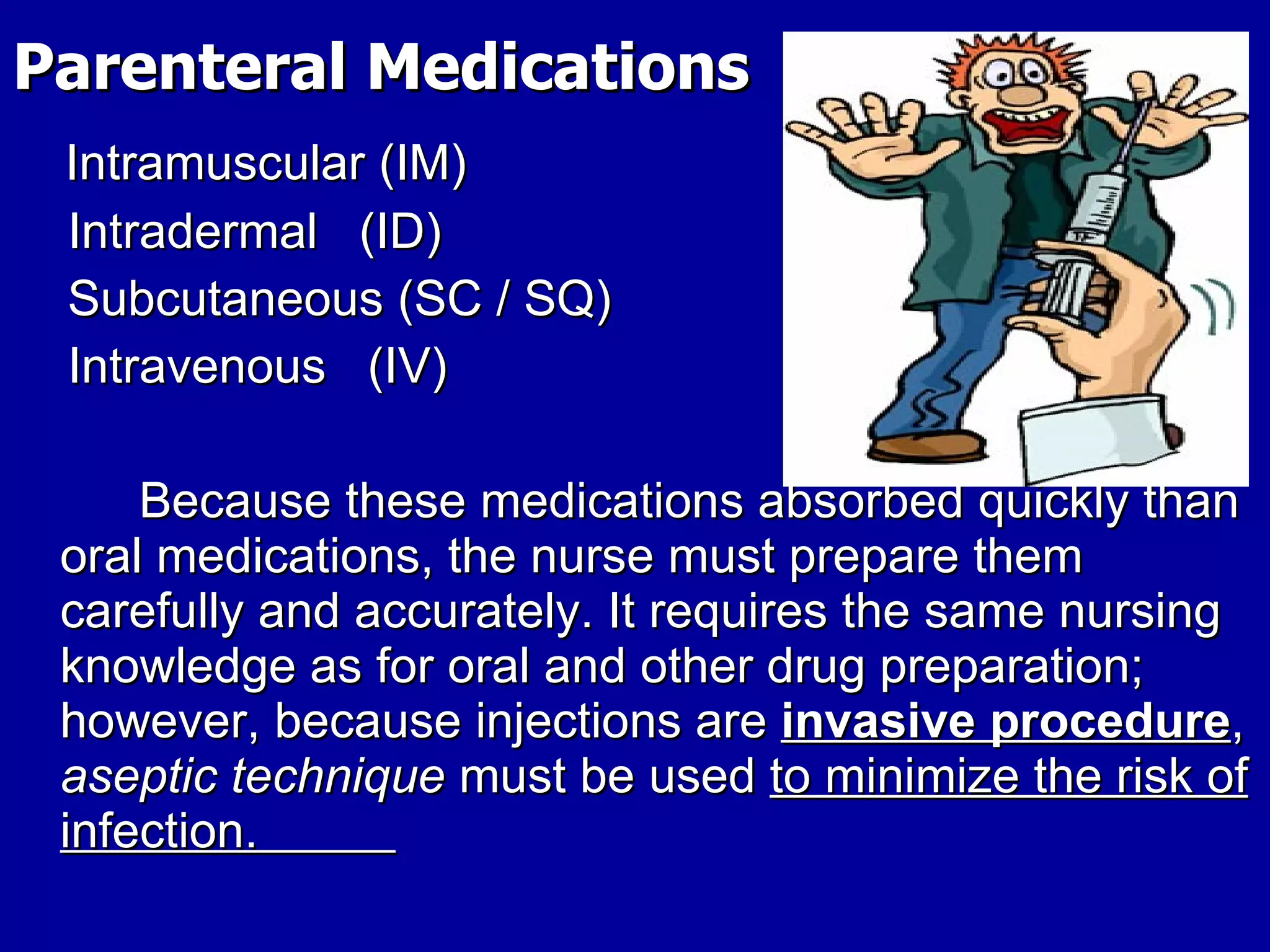 Parenteral administration chat | PPT