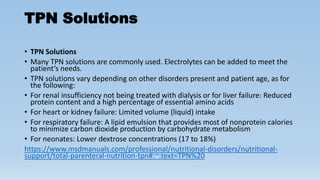 Parenteralandenteralfeeding or Total parentral nutrition | PPTX