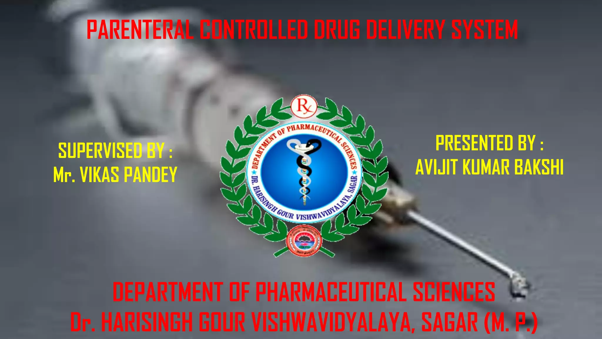 PARENTERAL CONTROLLED DRUG DELIVERY SYSTEMS, | PDF