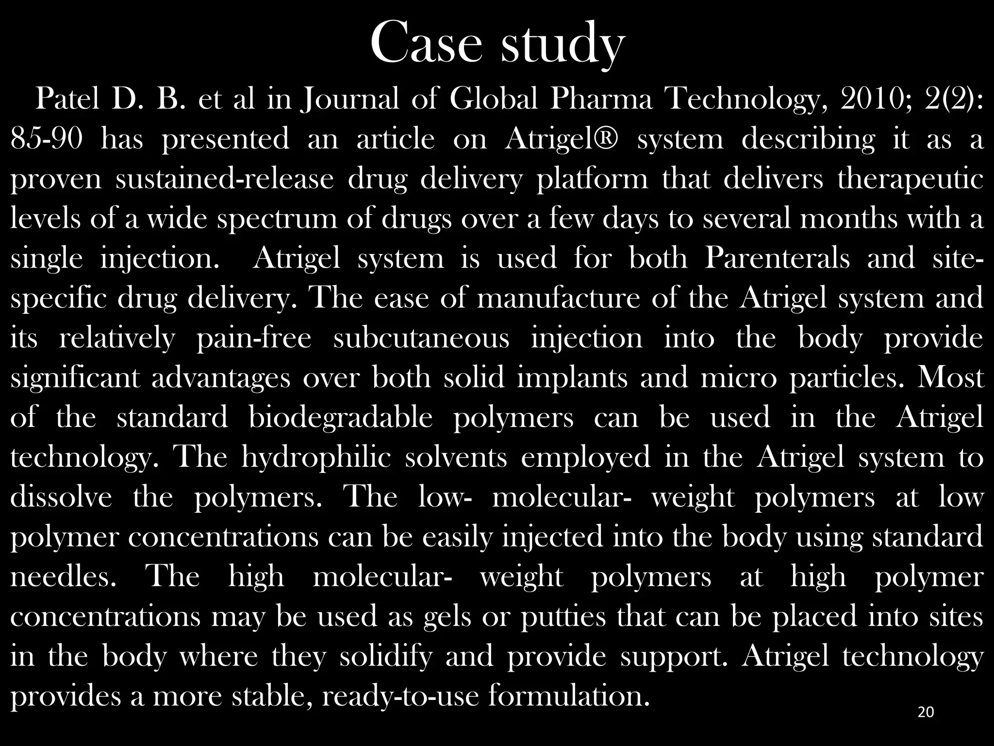 Parenteral controlled release drug delivery system - by varsha phirke ...