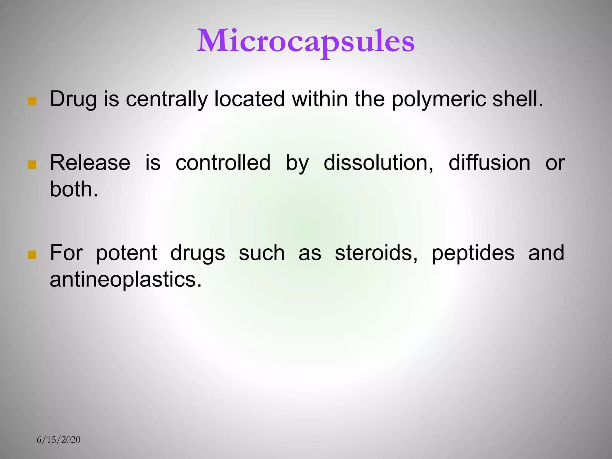 Parenteral controlled release drug delivery systems | PPT