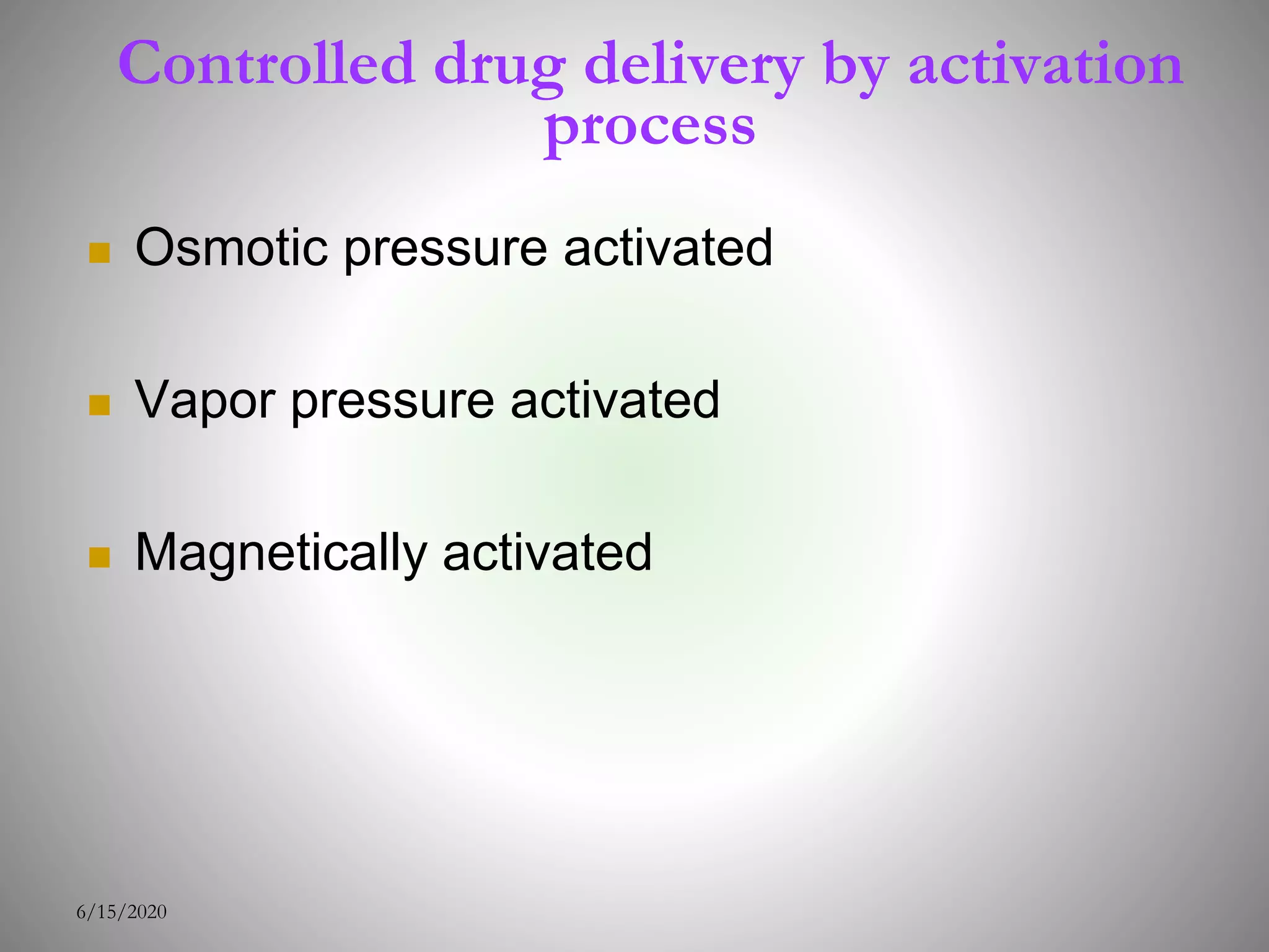 Parenteral controlled release drug delivery systems | PPT