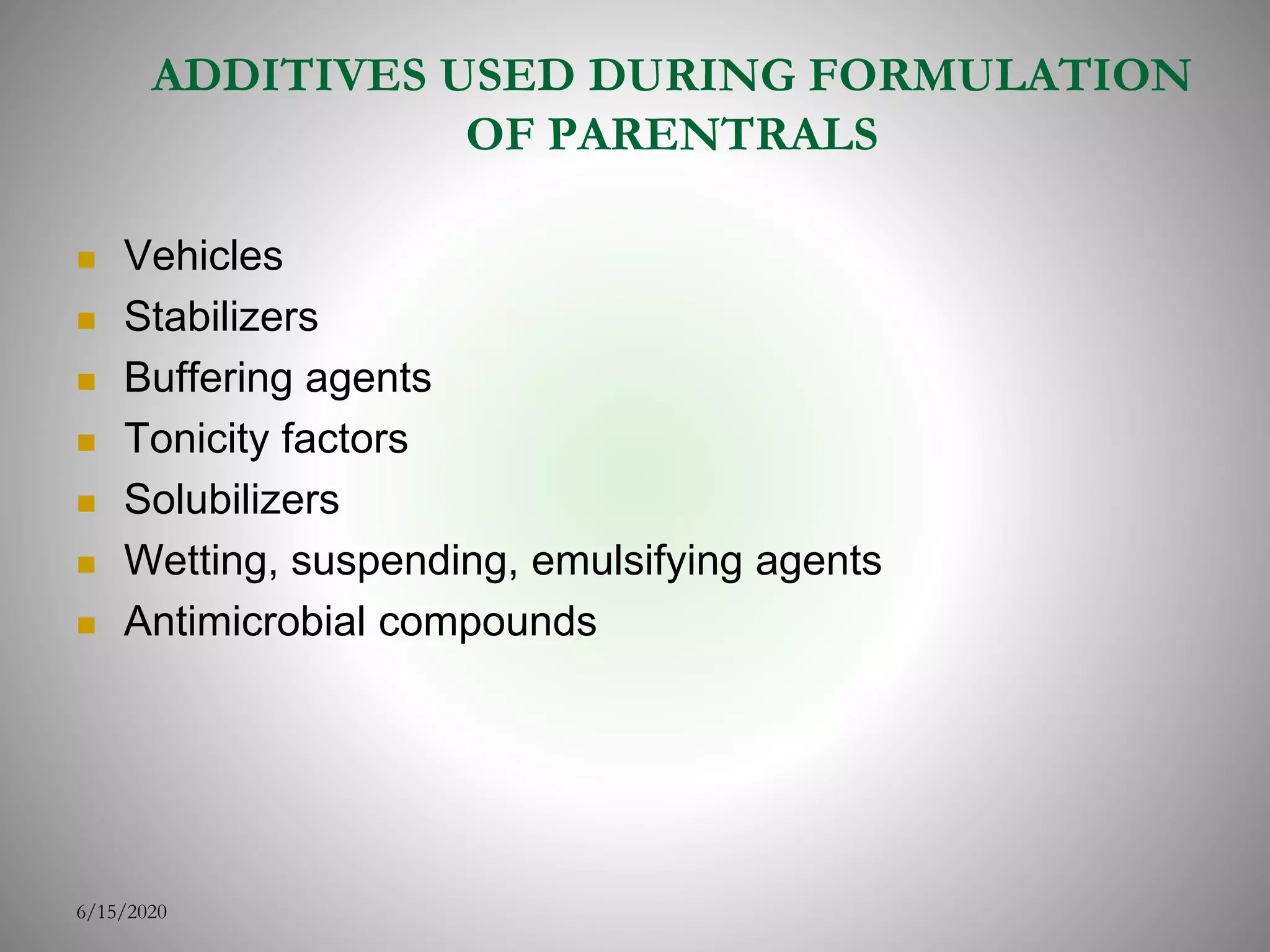Parenteral controlled release drug delivery systems | PPT