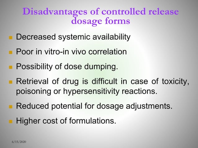 Parenteral controlled release drug delivery systems | PPT ...