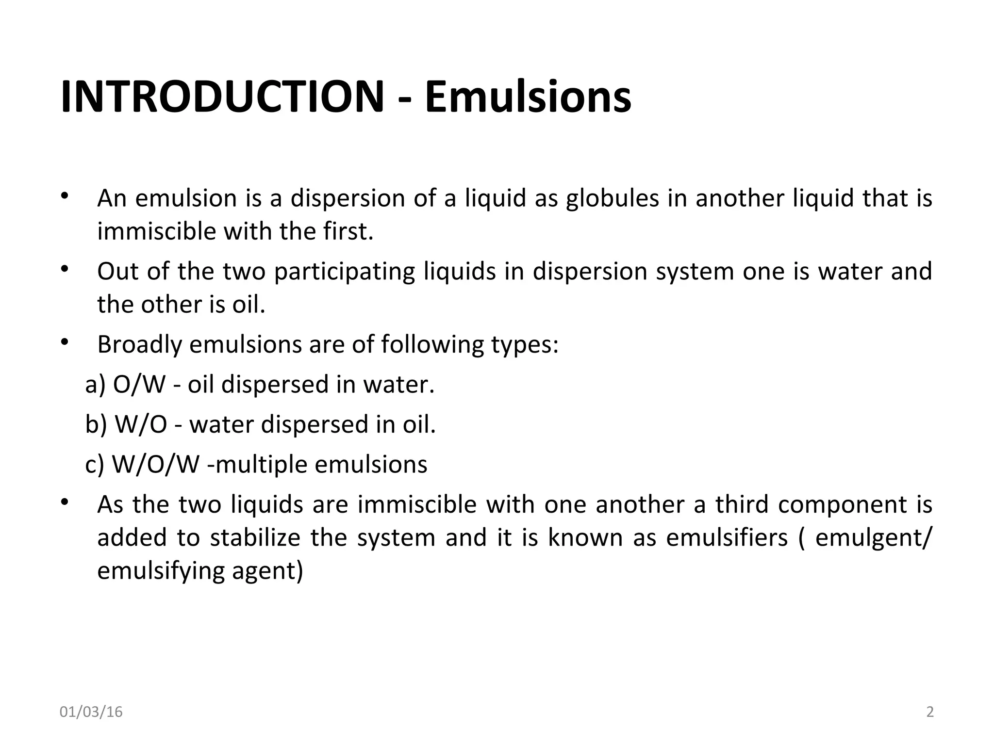 Parenteral emulsions | PPT