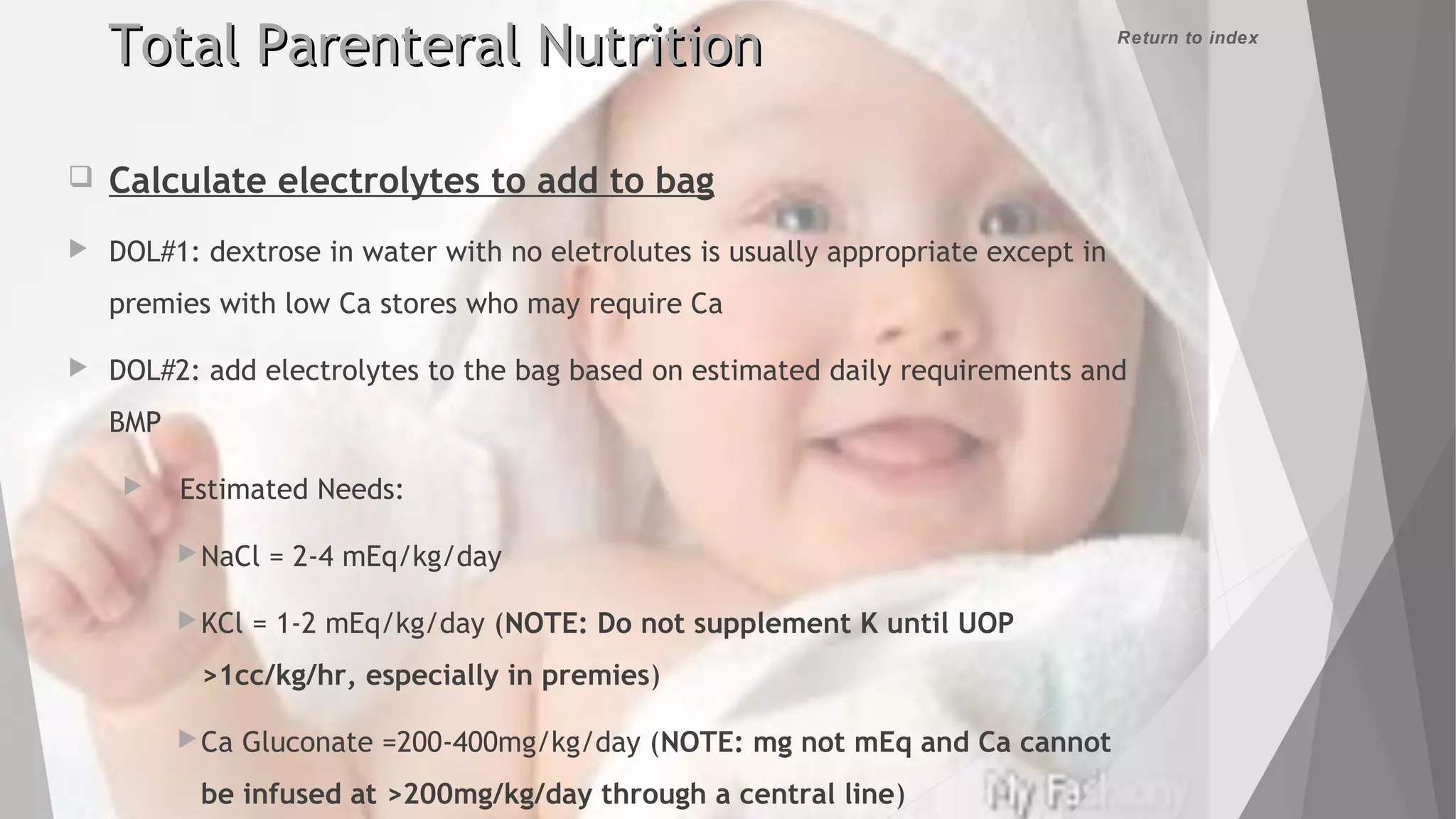 Parenteral nutrition in neonat | PPT
