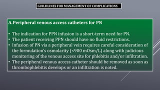 Parenteral Nutrition - Monitoring and Guidelines | PPTX