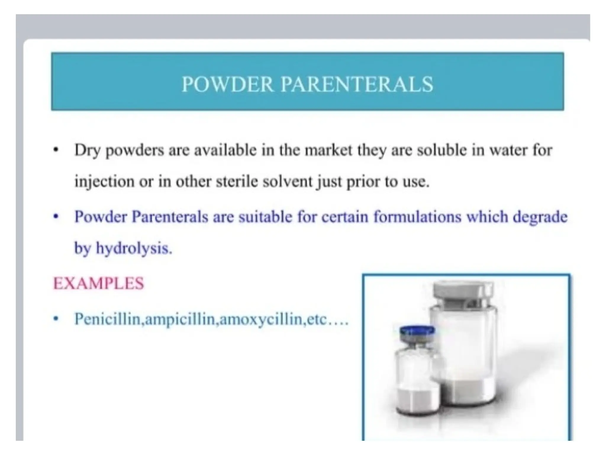 Parenteral Preparation manufacturing, evaluation ptx | PPT