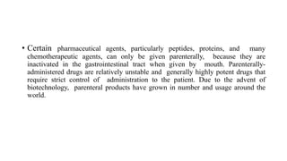 Parenteral preparations; Formulation and packaging.pptx