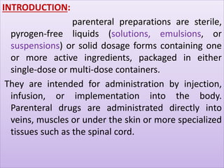 Parenteral production | PPT