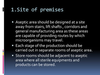Parenteral production and aseptic area | PPTX