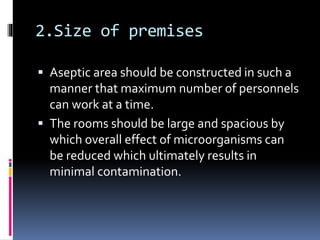 Parenteral production and aseptic area | PPTX