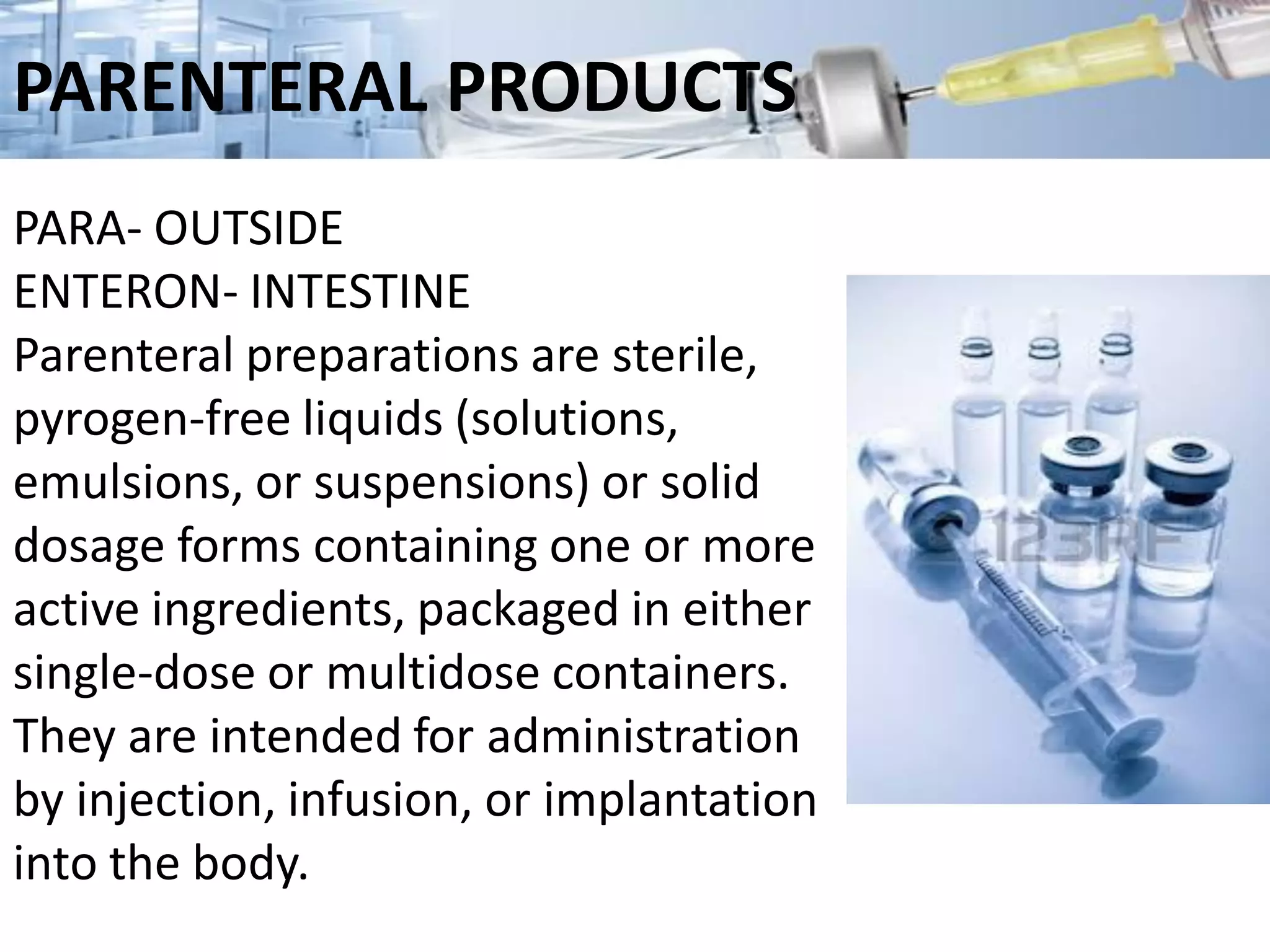 Parenteral products | PDF