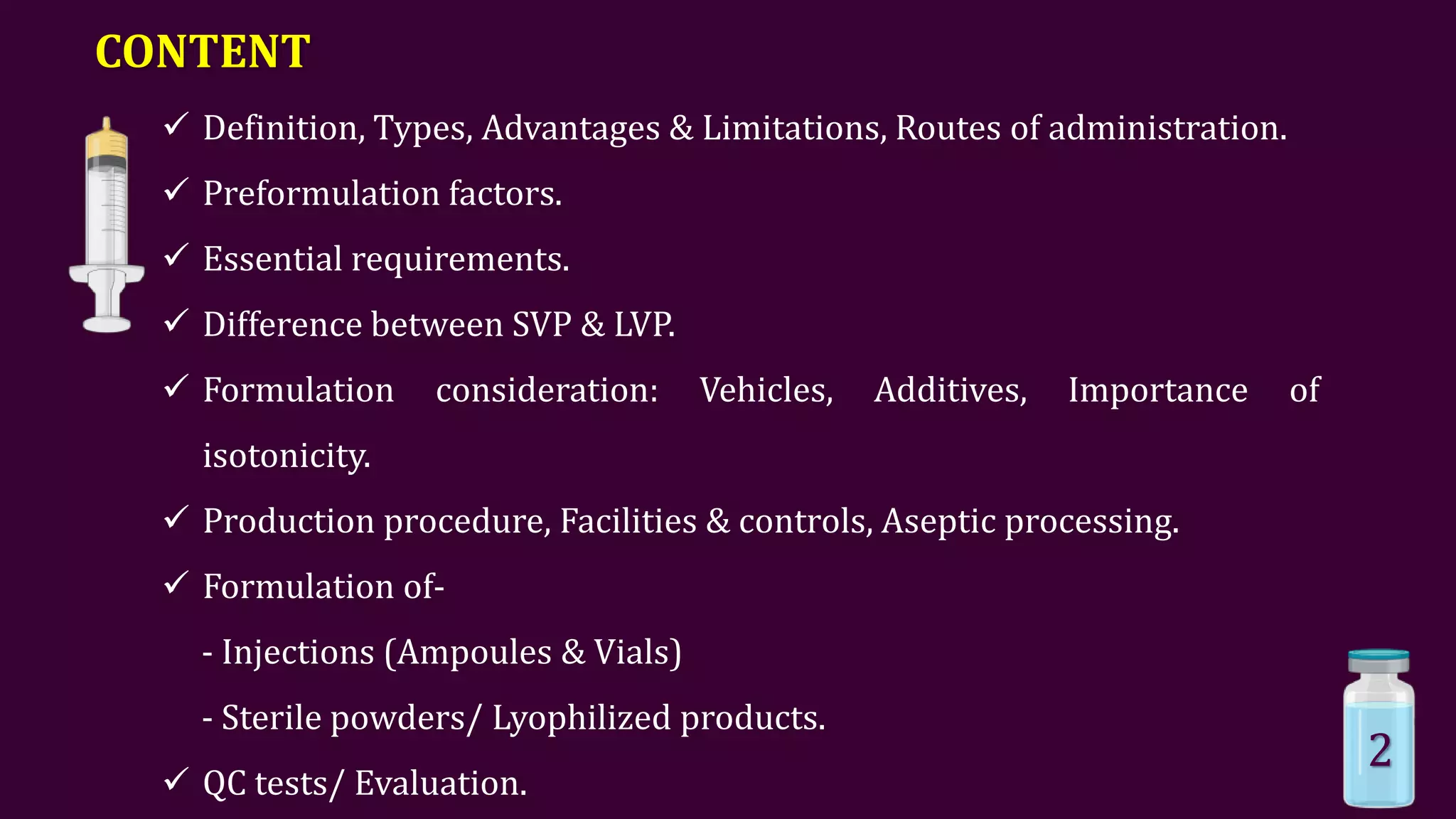 PARENTERAL PRODUCTS | PPTX