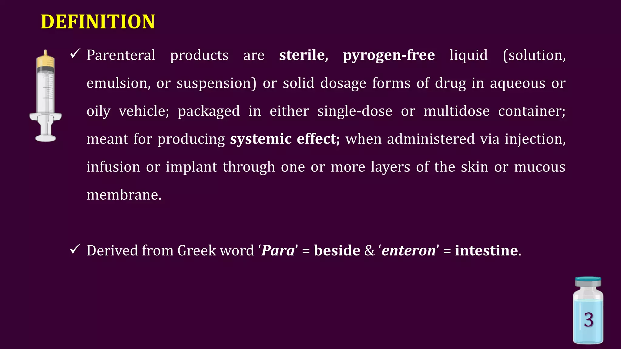 PARENTERAL PRODUCTS | PPTX