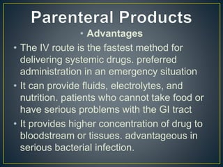 Parenteral products Part- I | PPTX