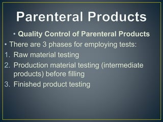 Parenteral products III | PPT