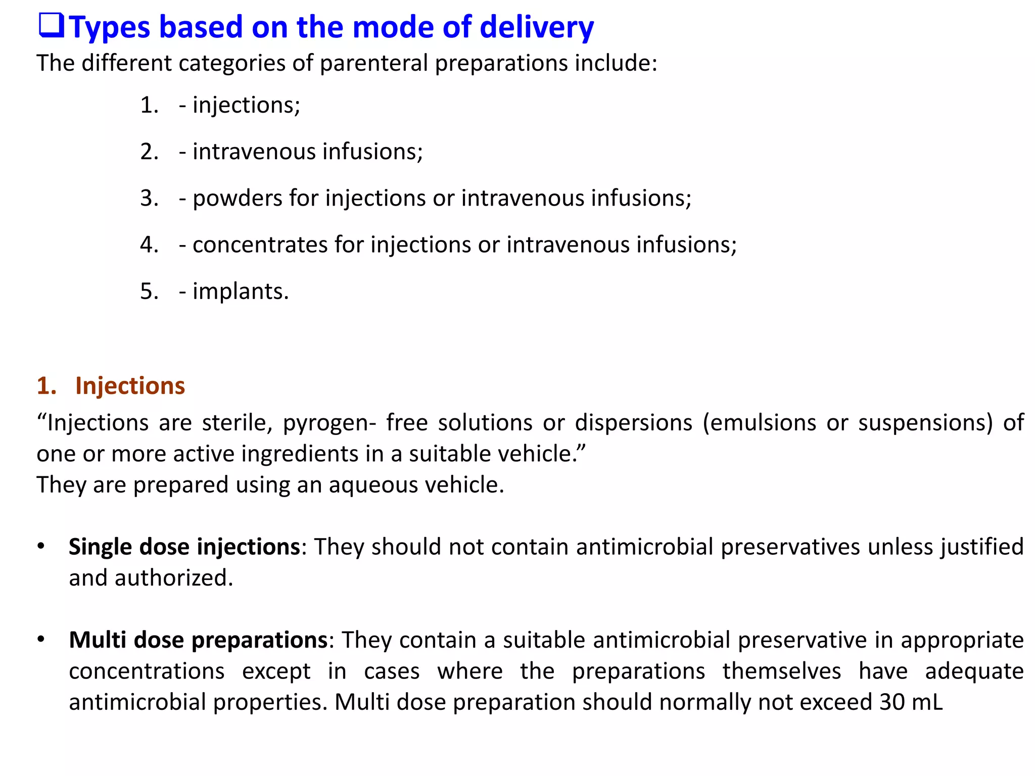 Parenteral Products | PPTX