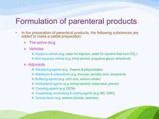 Sterile Products & admixtures | PPTX