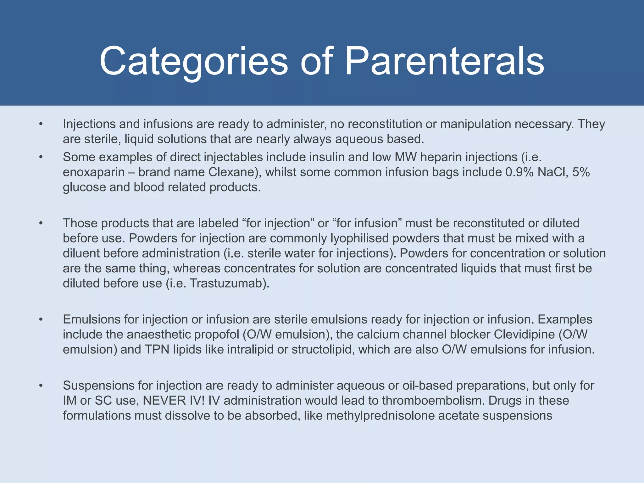 Parenterals | PPTX