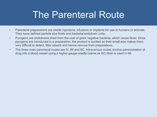 Parenterals | PPT