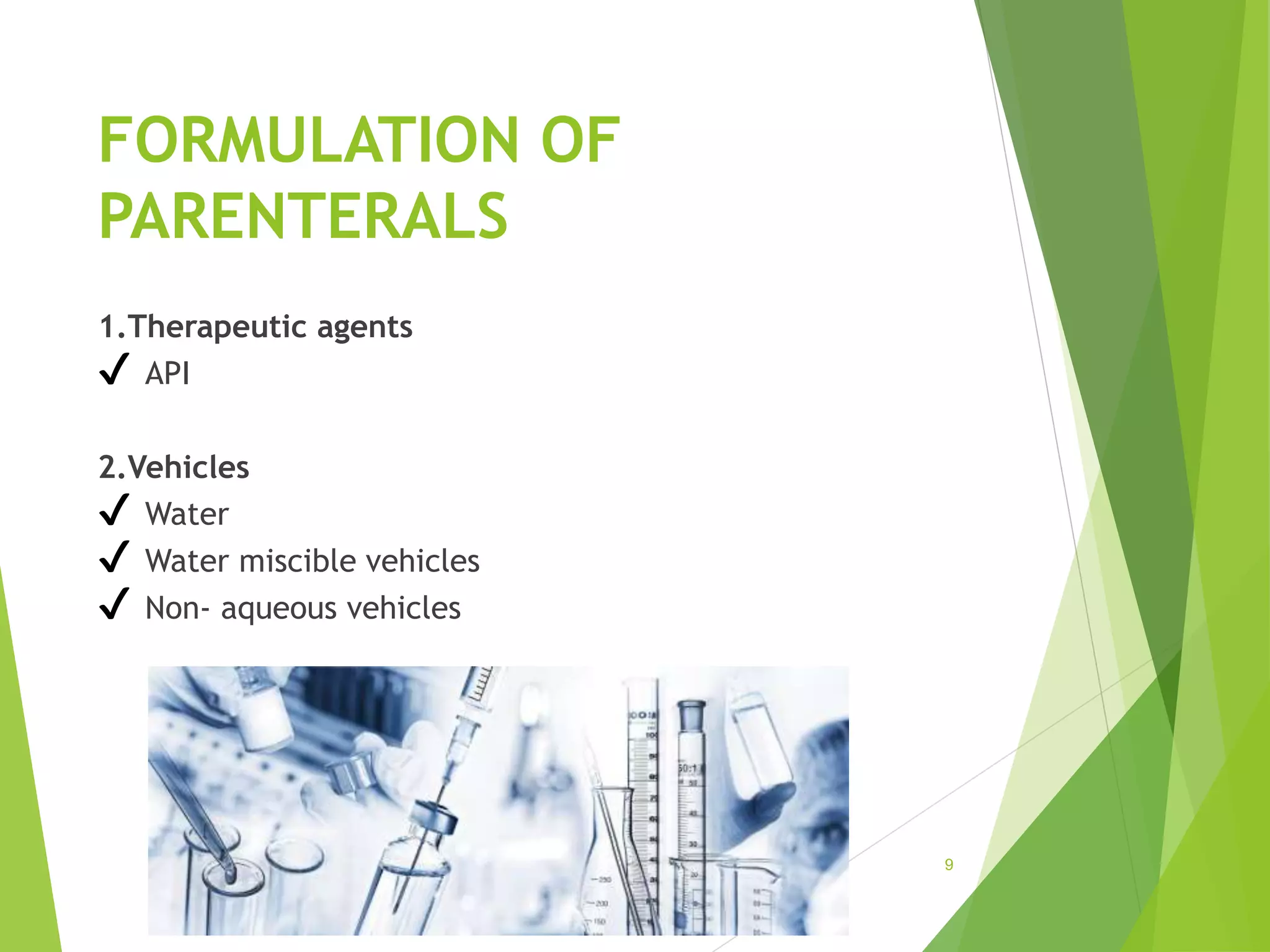 Parenterals | PPTX | Chemistry | Science