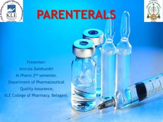 Parenterals | PPTX