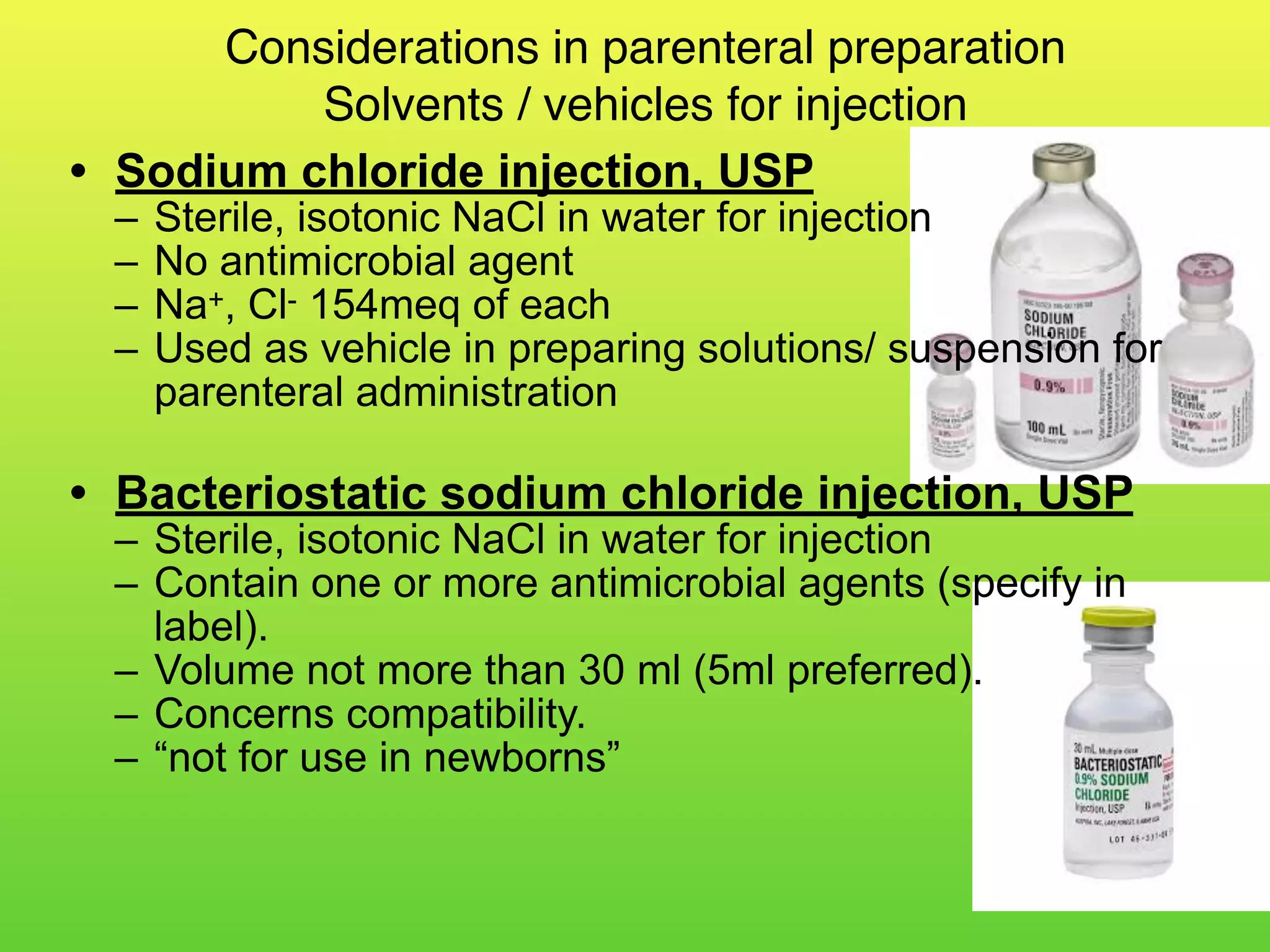 Sterile dosage forms: Parenterals | PDF