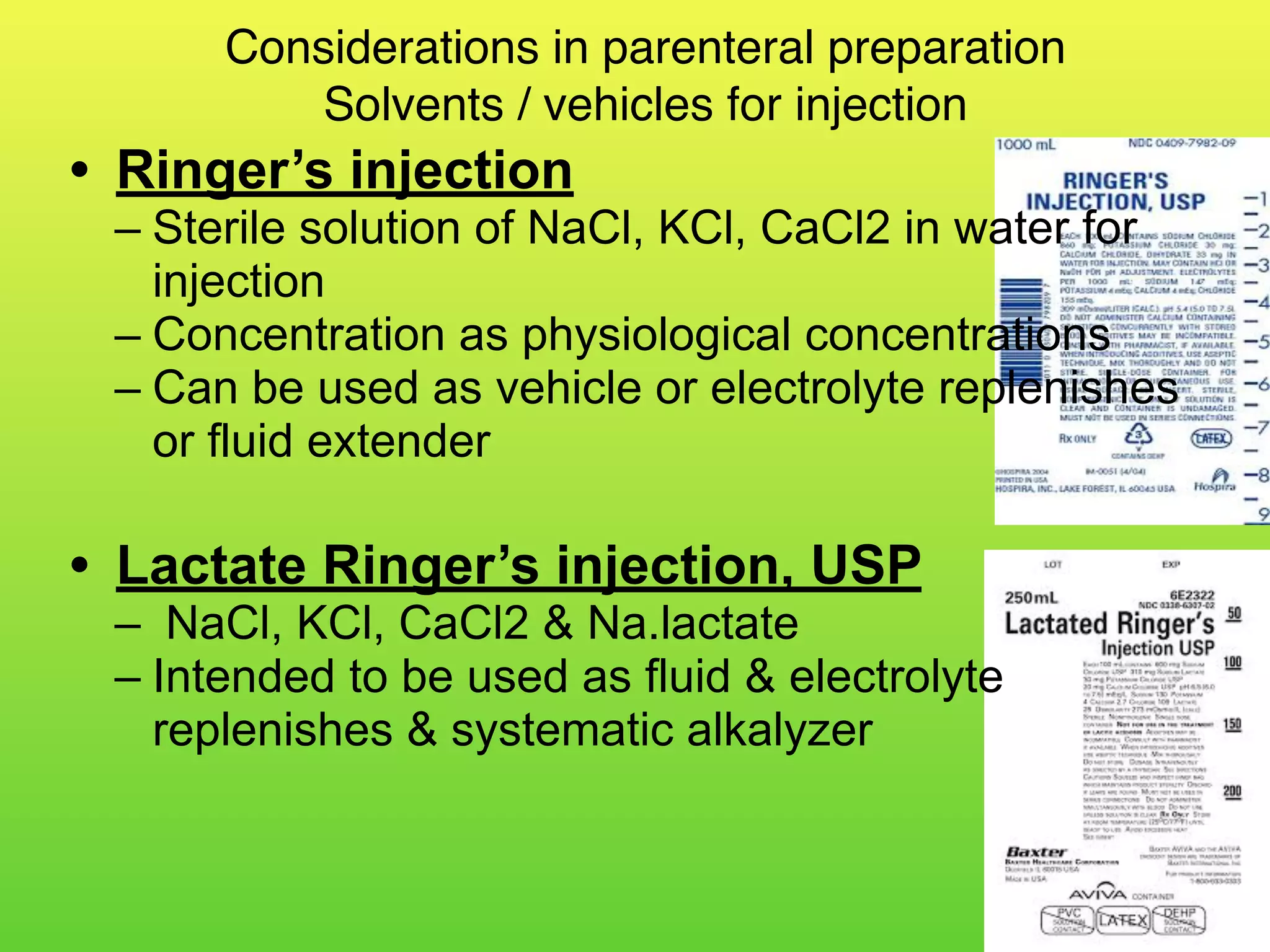 Sterile dosage forms: Parenterals | PDF